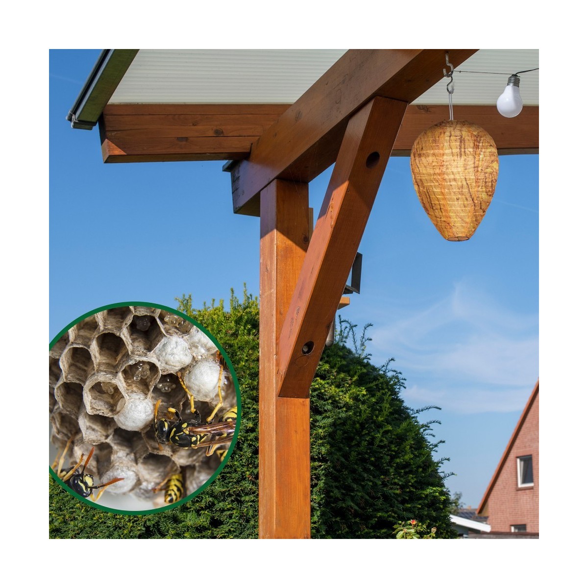 Gardigo Fake Wasp Nests, Premium, Set of 2 - Effective Repellent