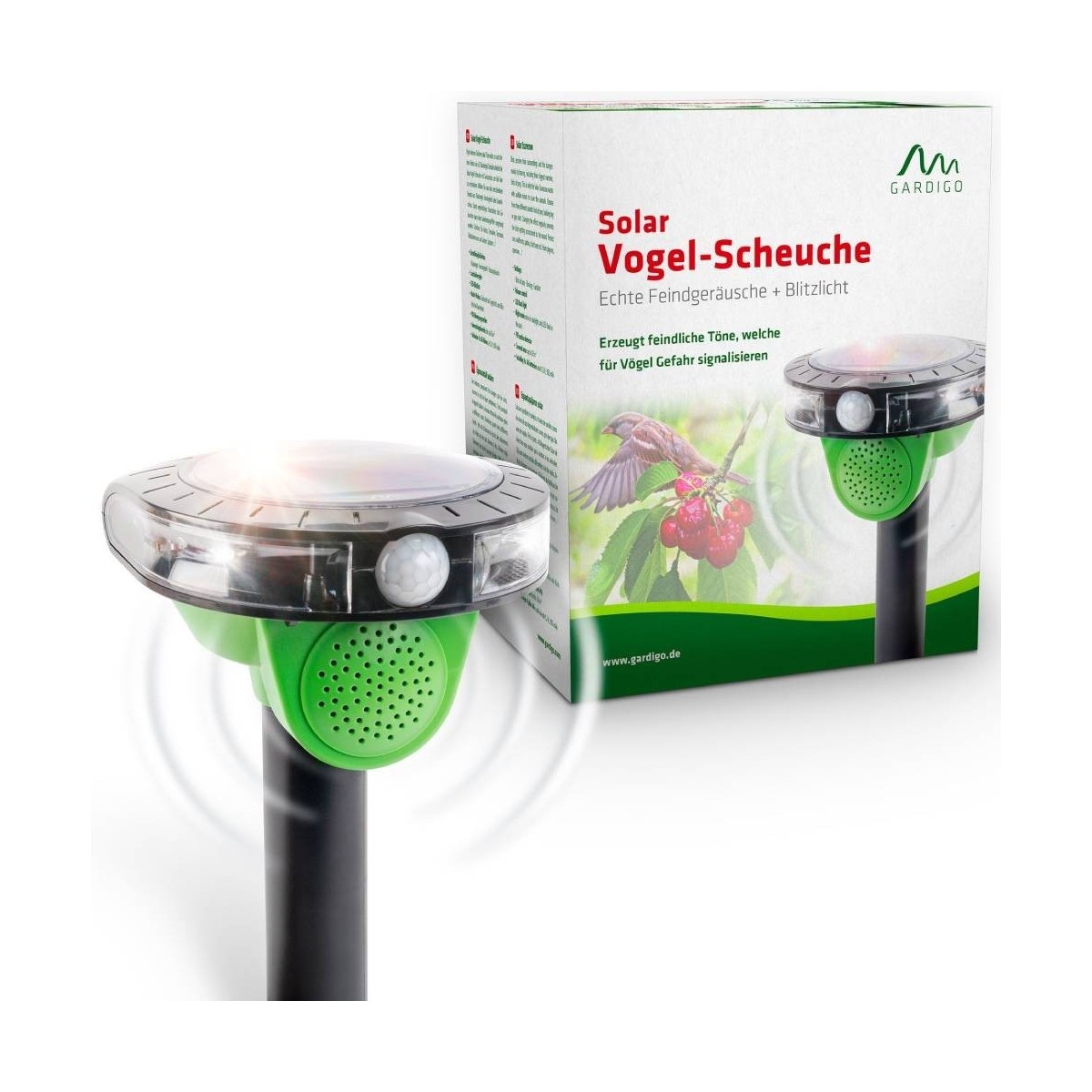 Solar Bird Repeller – Sound and LED Flash | Effective Protection