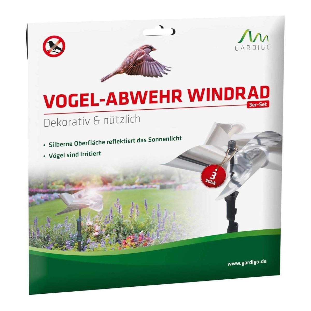 Bird-Scare Wind Spinners | Set of 3 | BirdGard Iberia