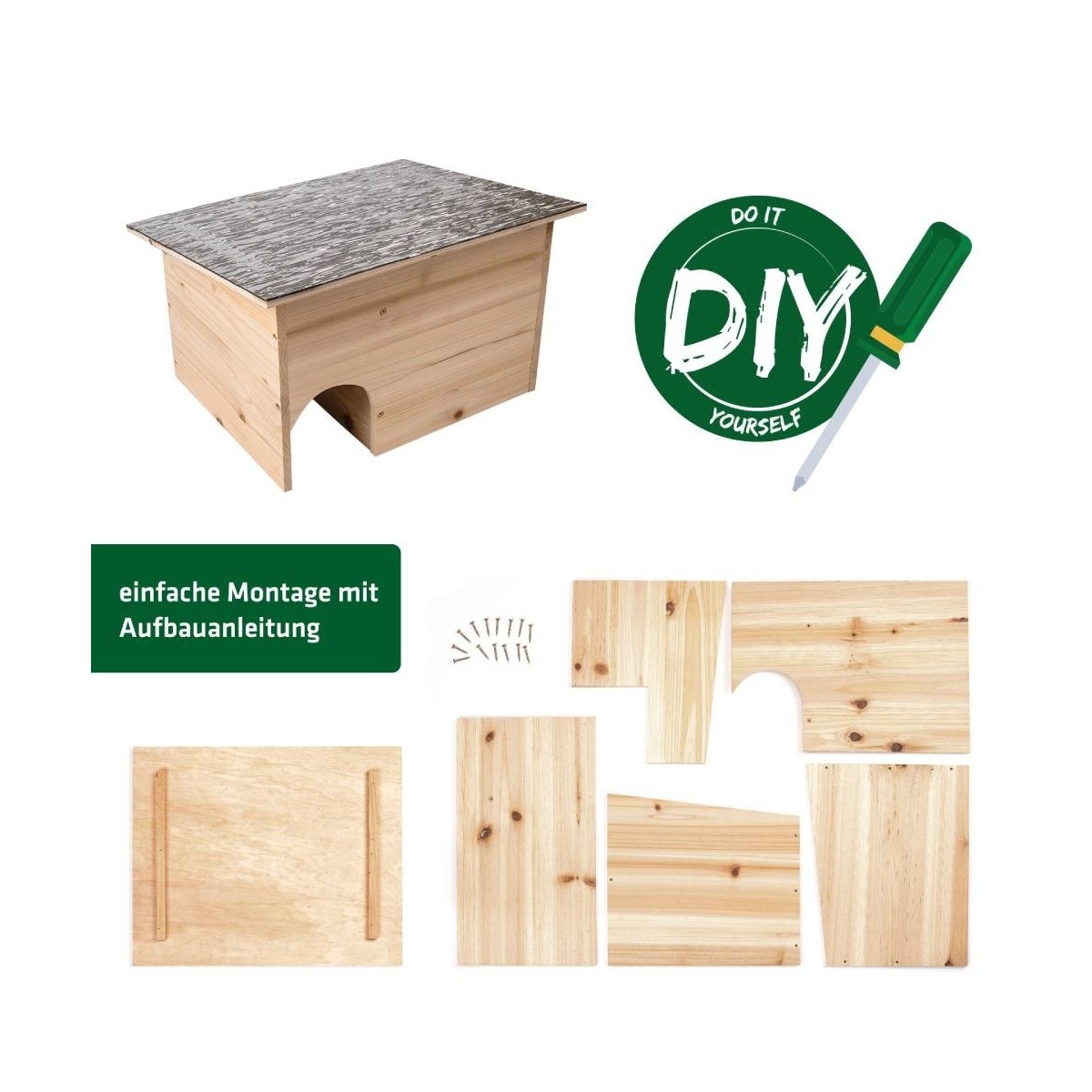 Hedgehog House | DIY Assembly Kit | Safe Shelter | BirdGard Iberia