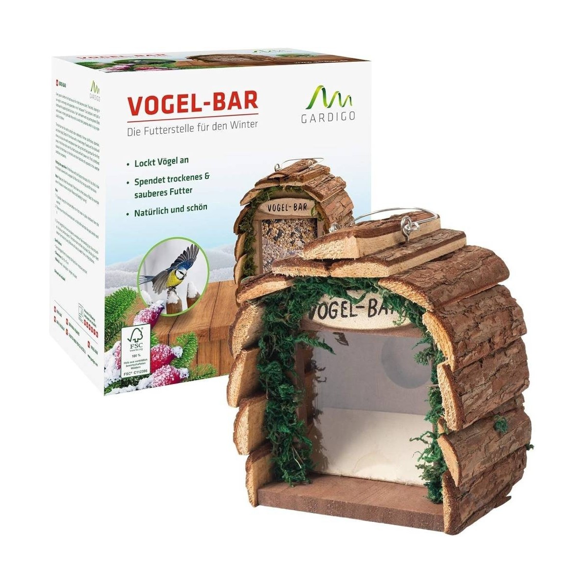 Bird Feeder "Bird Bar" | Natural & Elegant Design | BirdGard Iberia