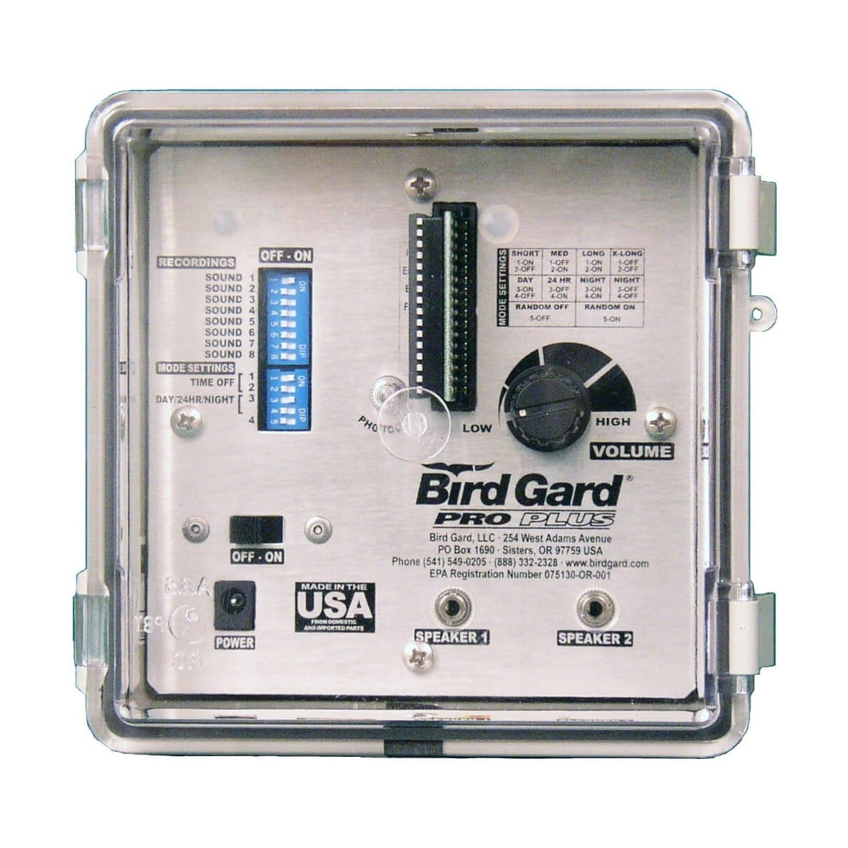 Bird Gard Pro Plus - Electronic Bird Repeller - Bird Gard