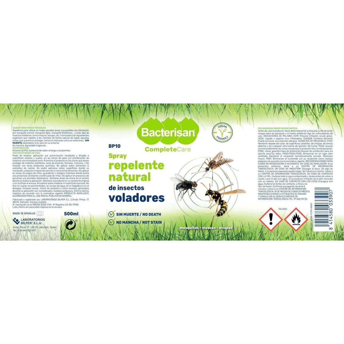 Natural Flying Insect Repellent - Bacterisan - BirdGard Iberia