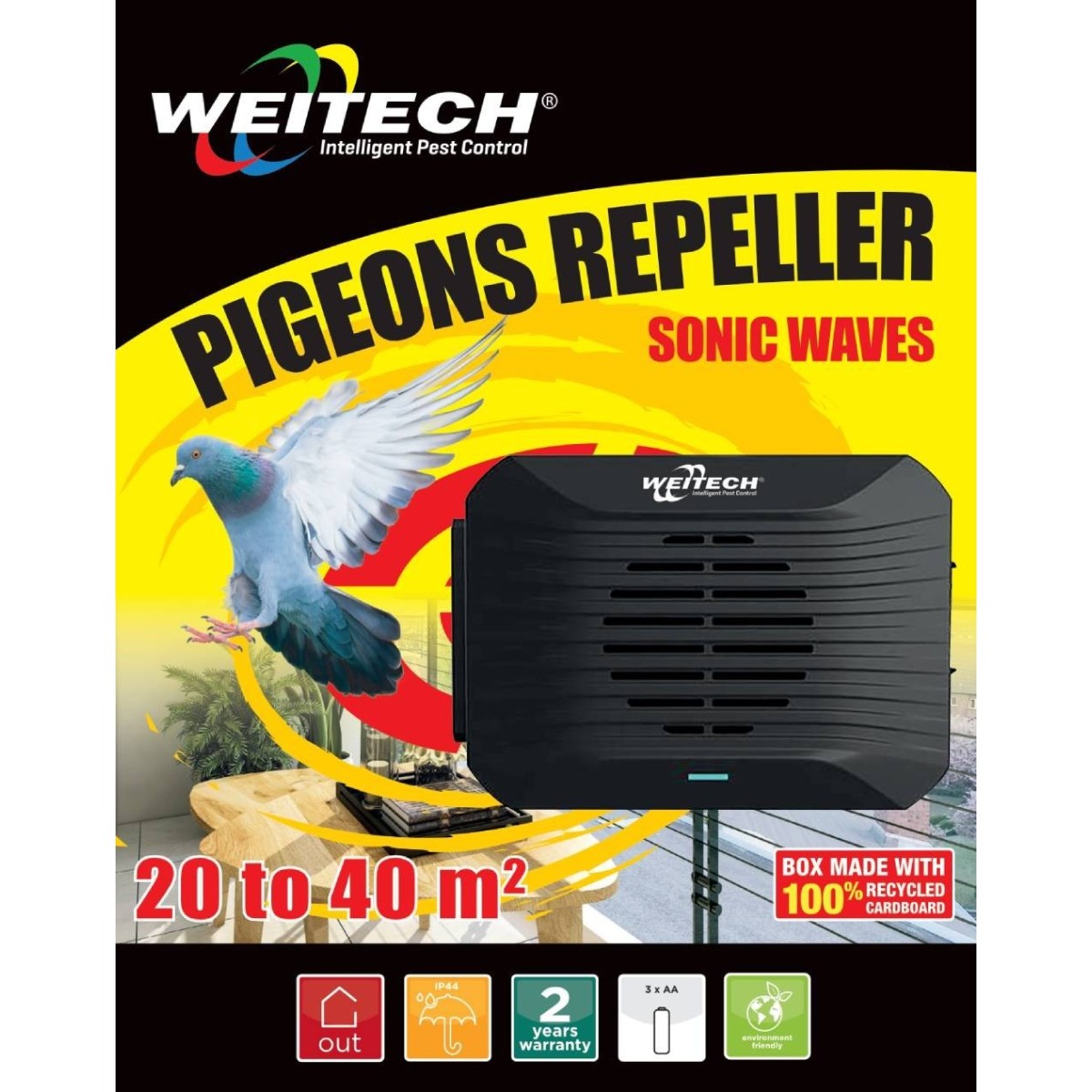 Pigeon Repeller for Balcony - Battery Operated | BirdGard Iberia